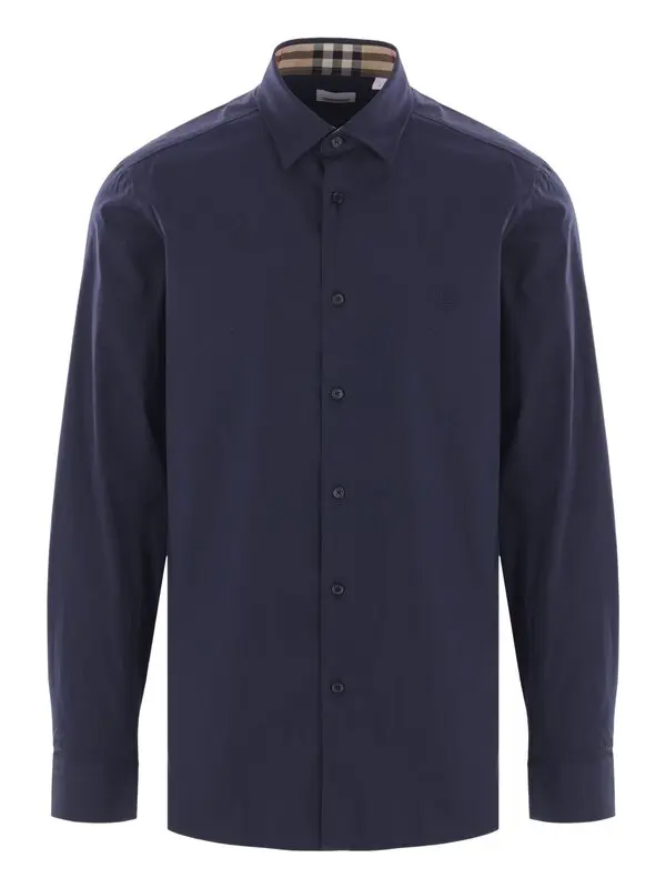 Burberry Classic Equestrian Knight Embroidered Shirt - Navy