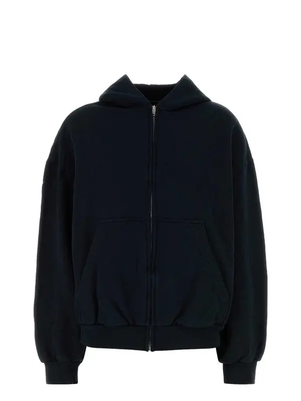 Balenciaga Flipped Uni Zip Sweatshirt - Black