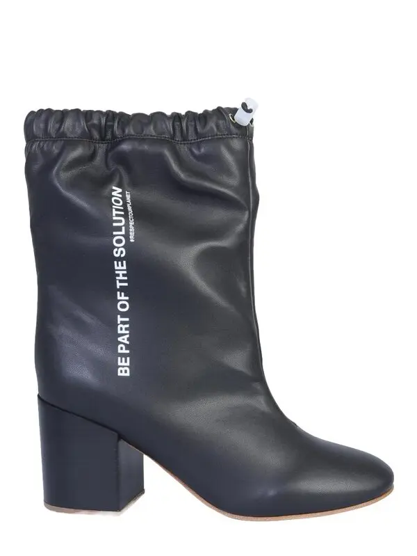 FORWARD Elegant Heeled Boots With Adjustable Closure - Black