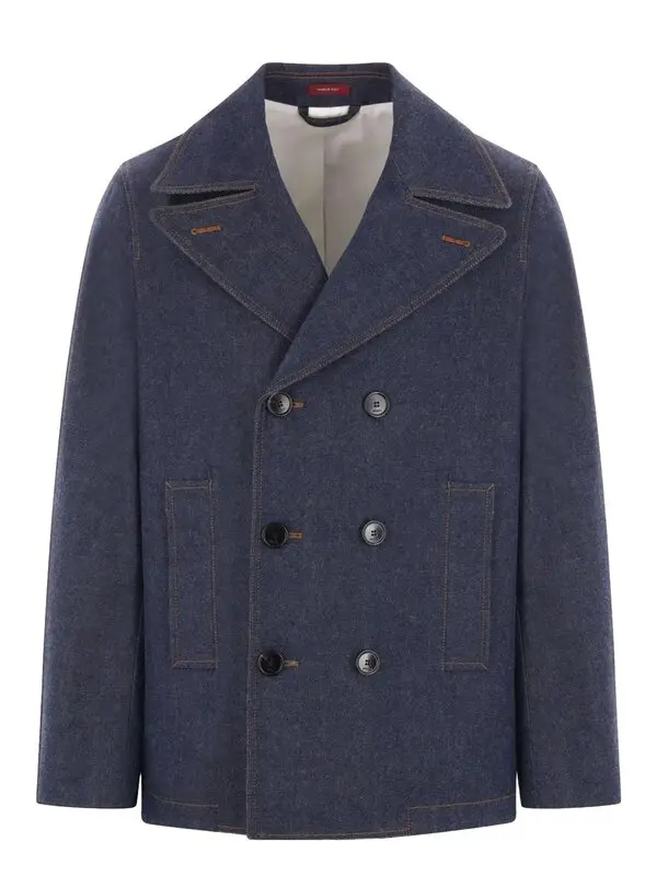 Gucci Cotton Denim Jacket With Horsebit Detail - Blue