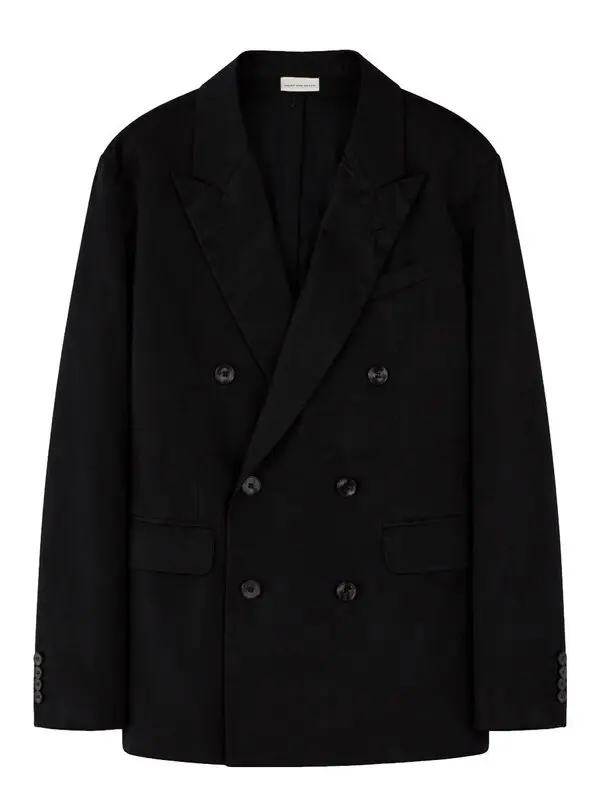 Dries Van Noten Double Breasted Blazer - Black