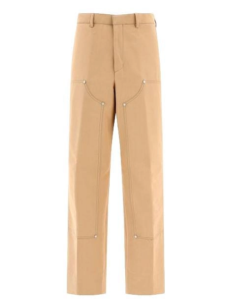 Palm Angels Monogram Workwear Trousers - Beigeblack