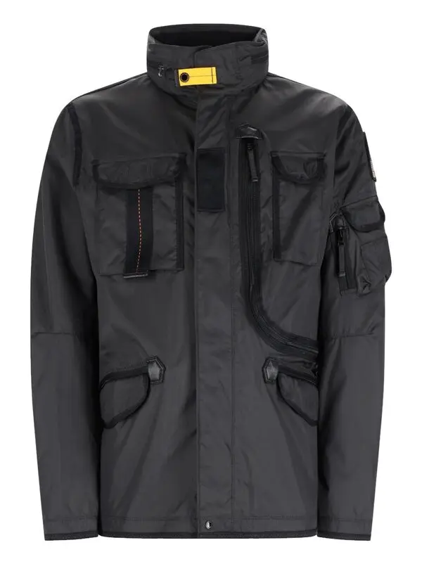 PARAJUMPERS Technical Utility Jacket With Stand Collar And Cargo Pockets - Black
