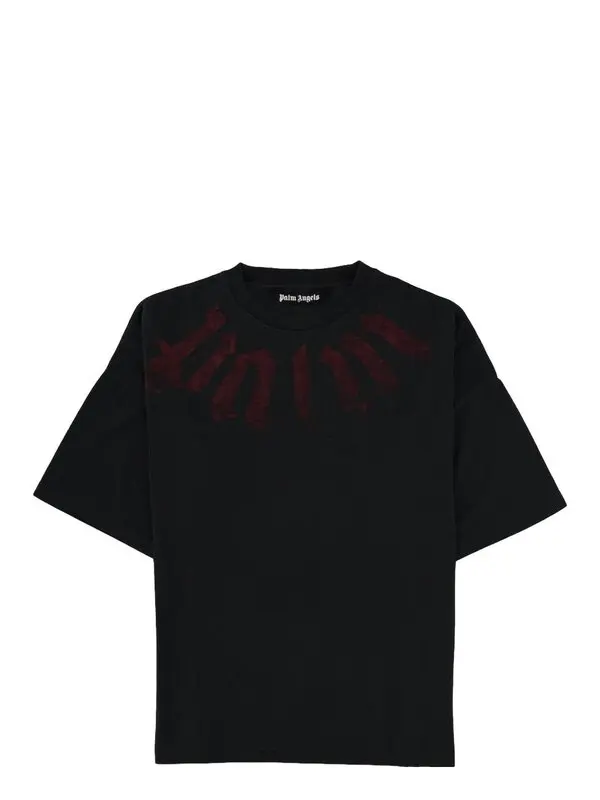 Palm Angels Graphic Cotton T-shirt - Black