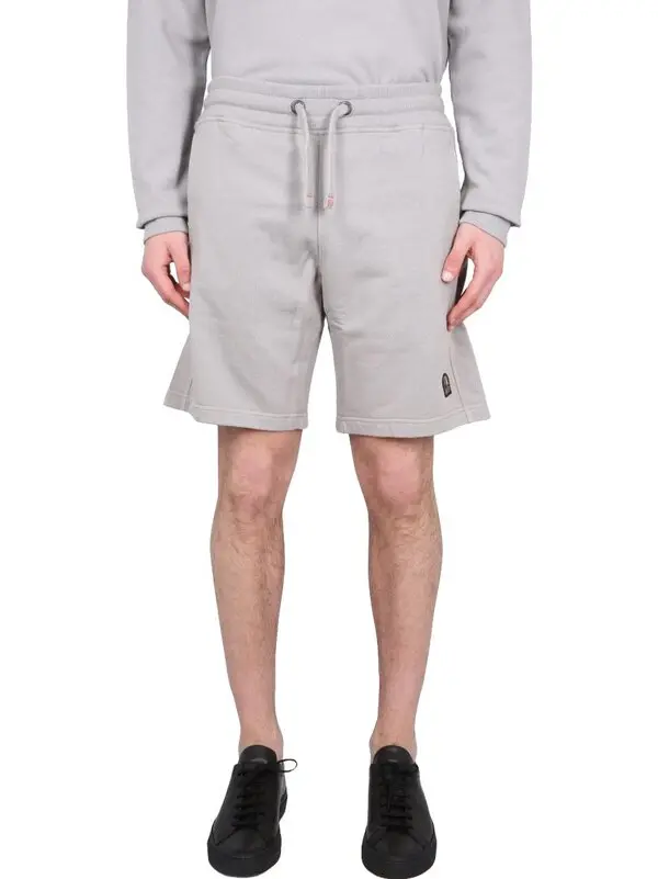 PARAJUMPERS Casual Cotton Bermuda Shorts With Drawstring Waistband - Grey