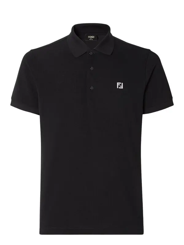 Fendi Polo Shirt Cotton - Black