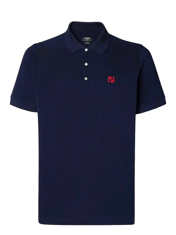 Fendi Polo Shirt Cotton - Navy