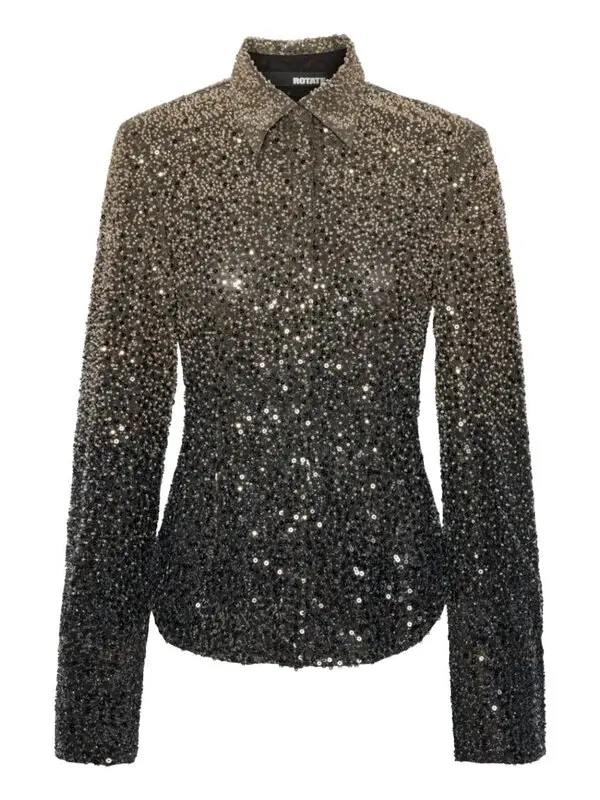 ROTATE BY BIRGER CHRISTENSEN Sequined Shirt - Multicolour