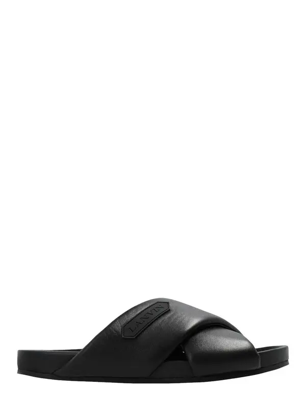 LANVIN Elegant Crisscross Sandals - Black