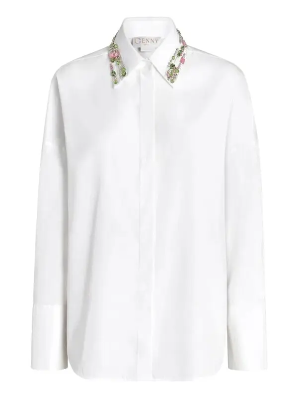 GENNY Embellished Collar Shirt - White
