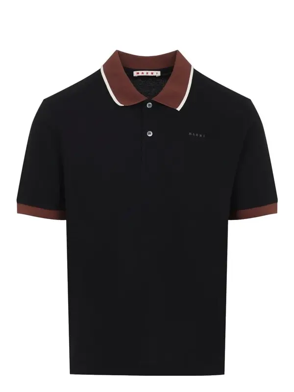 Marni Classic Cotton Polo For - Black