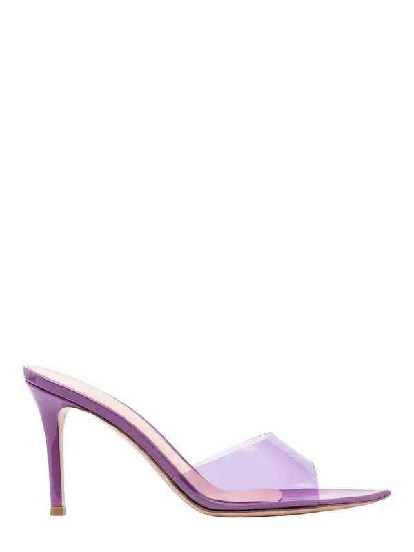 GIANVITO ROSSI Pointed Toe Plexiglass Sandals With 85 Mm Heel - Viola