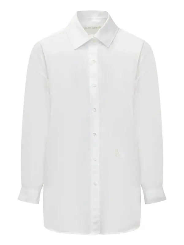 Palm Angels Monogram Paint Shirt - White