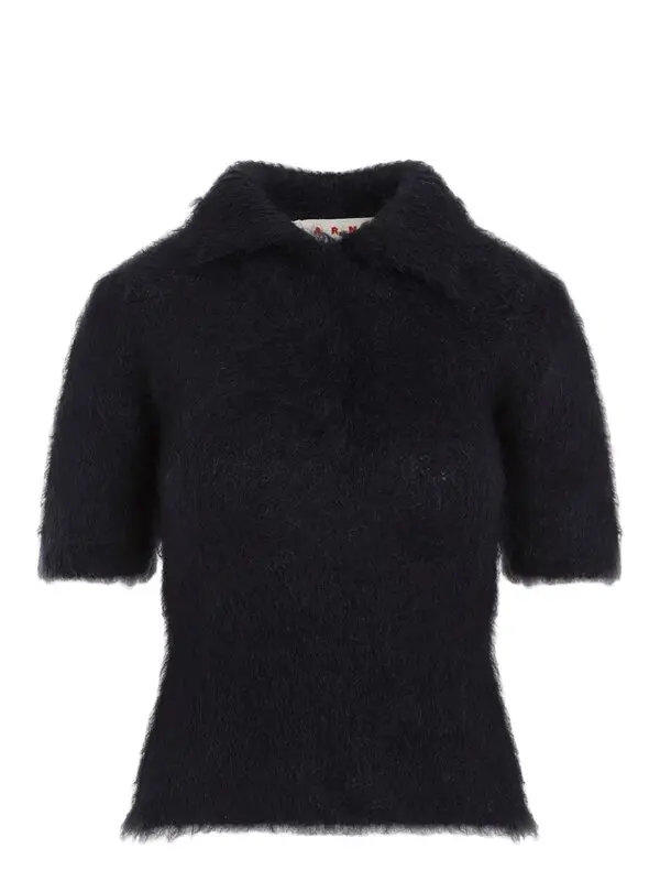 Marni Mohair Polo Shirt - Blue