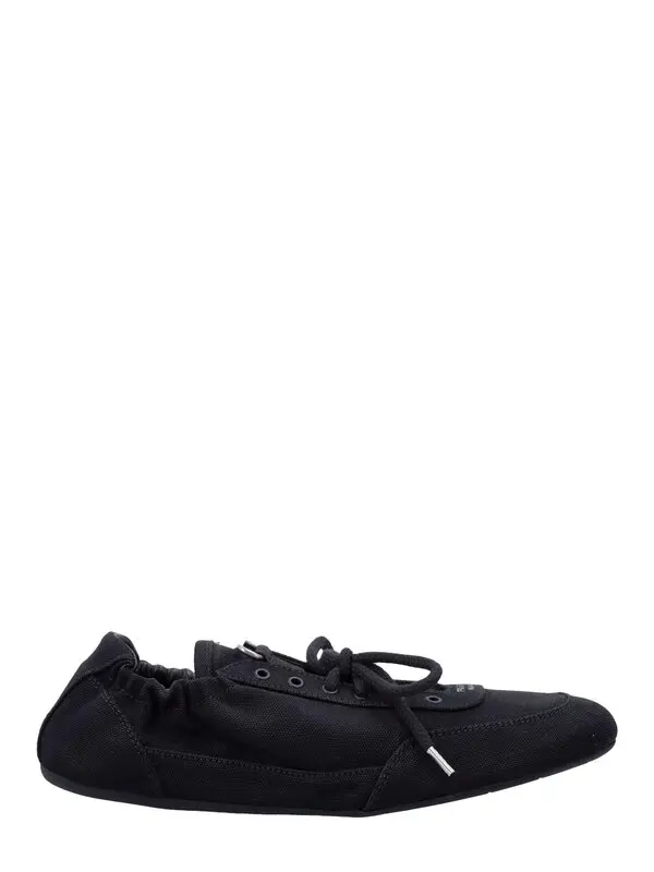 Prada Collapse" Canvas Lace-up Sneakers - Black