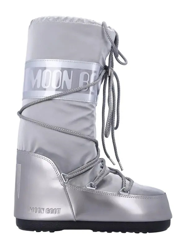 Moon Boot Icon Glance Tall Boots - Silver