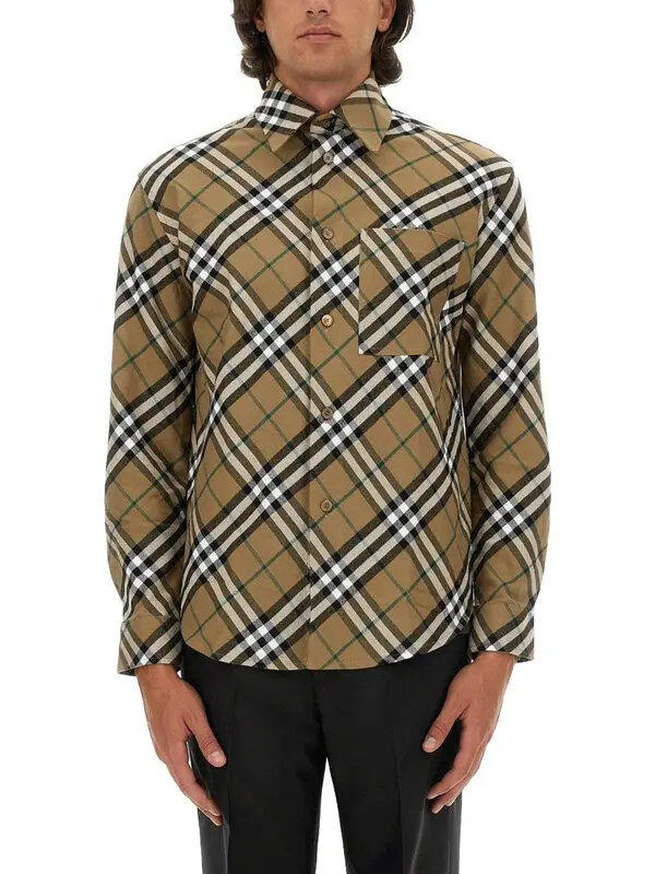 Burberry Checked Long-sleeved Shirt - Multicolour