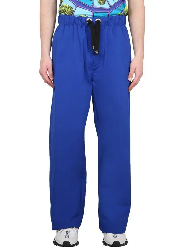 Versace Drawstring-fastening Cotton Track Pants - Blue
