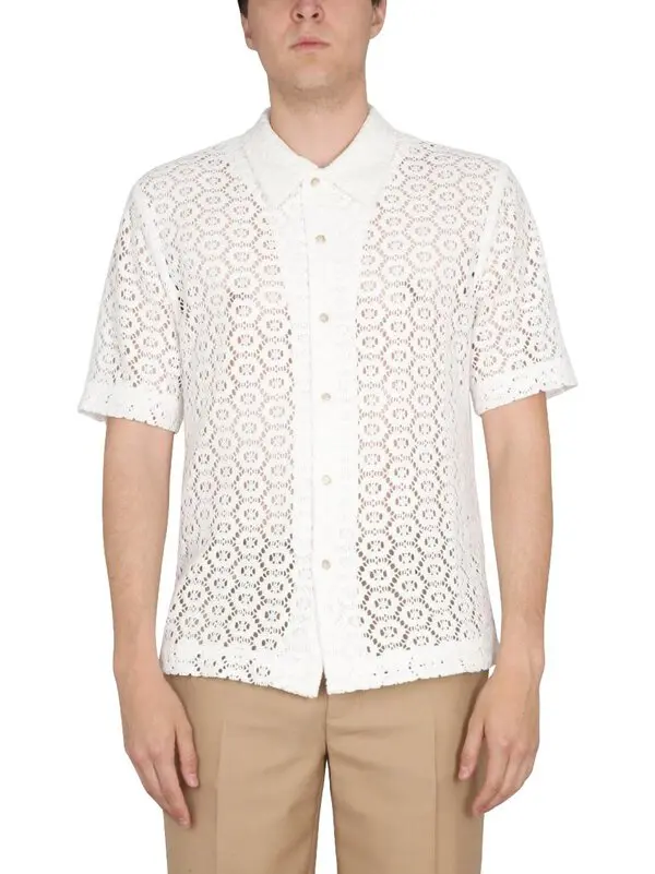 Séfr Classic Collar Button-up Shirt - Ivory