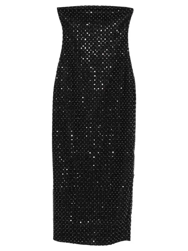 ROTATE BY BIRGER CHRISTENSEN Embellished Maxi Dress - Black