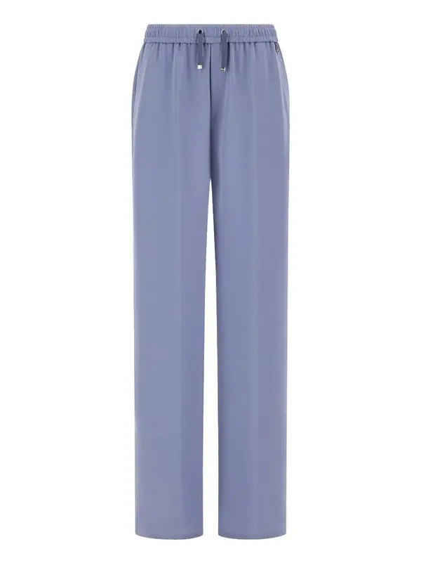 Herno Drawstring Wide-leg Trousers With Eyelet Detailing - Azure