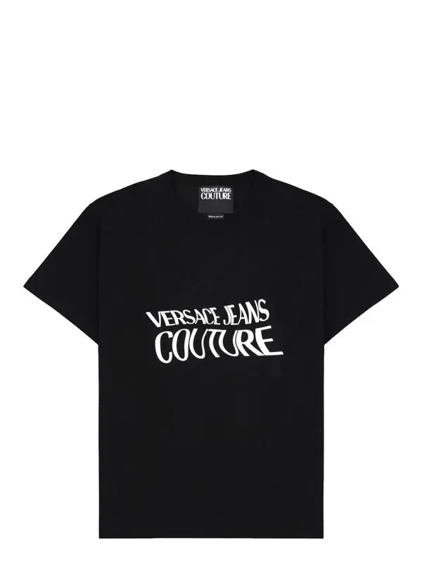 Versace Cotton Graphic T-shirt For Ss26 Collection - Black