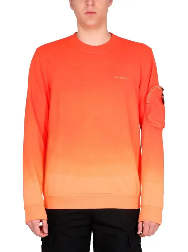 Premiata Logo Detail Gradient Crewneck Sweatshirt - Orange