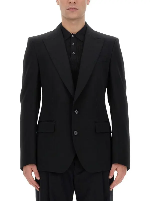 Dolce & Gabbana Single Breasted Blazer - Black