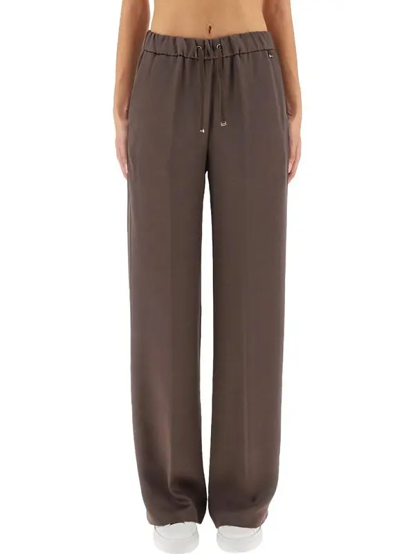 Herno Drawstring Wide Leg Trousers - Brown