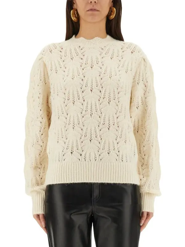 MARANT ETOILE Celestine Alpaca Blend Sweater - Ivory