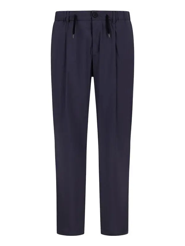 Herno Pleated Drawstring Trousers - Blu