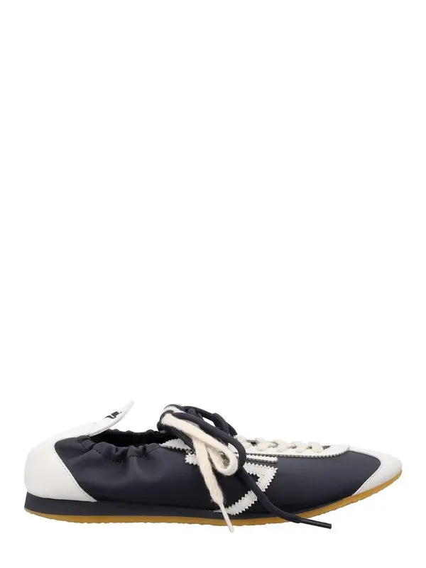 PURAAI Refined Vegan Leather Sneakers With Double Lace System - Pepper