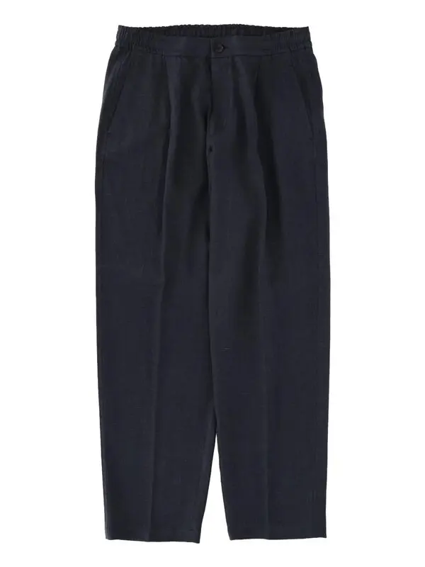 Herno Logo-plaque Button-fastening Tapered Trousers - Blue