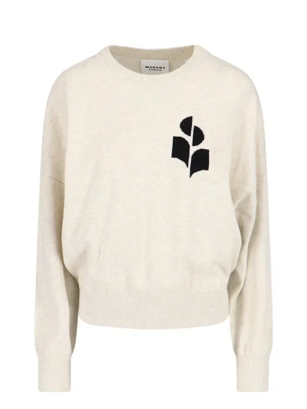 MARANT ETOILE Logo Crewneck Sweatshirt - Grey