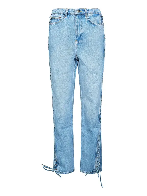 ROTATE BY BIRGER CHRISTENSEN Twisted Lacing Jeans - Blu