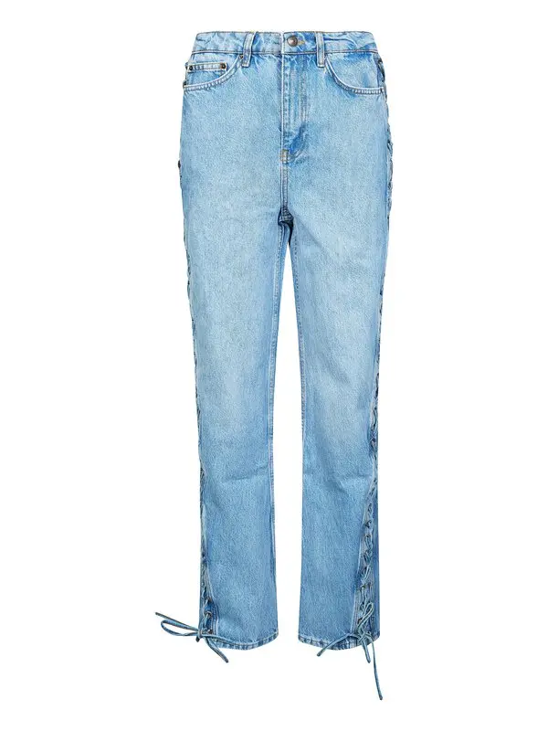 ROTATE BY BIRGER CHRISTENSEN Twisted Lacing Jeans - Blu