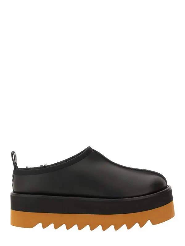 Stella McCartney Faux Leather Platform Mules - Black