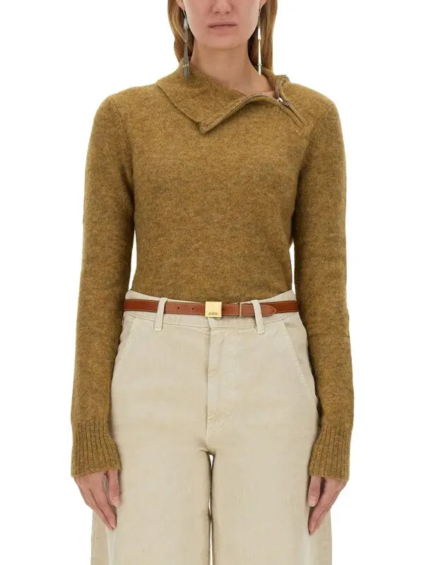 MARANT ETOILE Baby Alpaca Blend Pullover - Beige