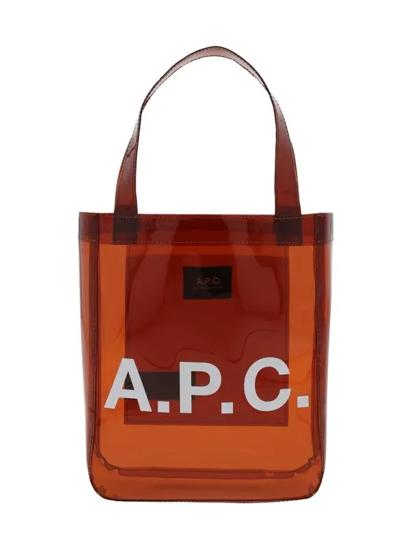 A.p.c. Transparent Mini Handbag - Brown