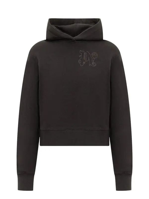 Palm Angels Logo Detail Sweatshirt - Black