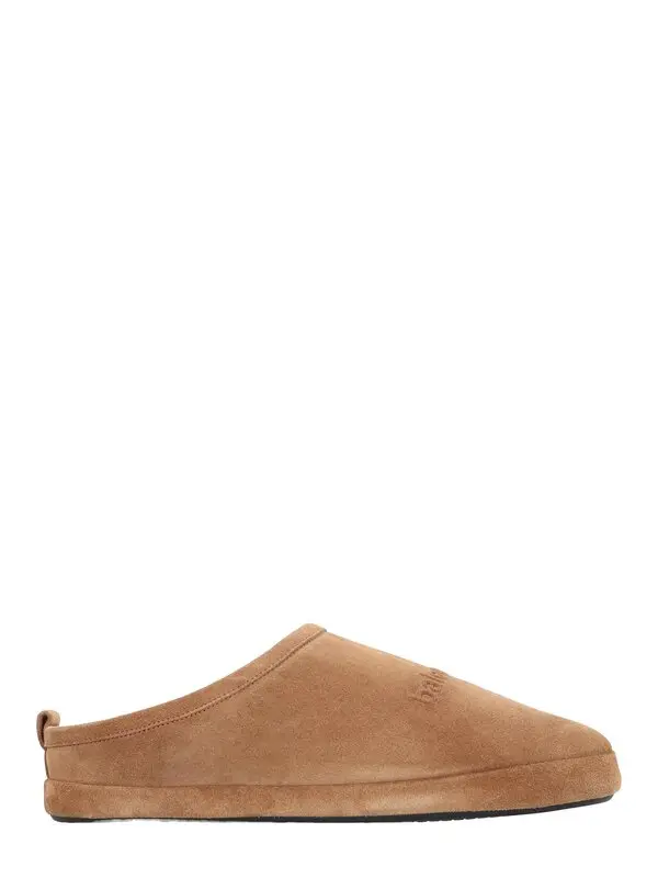 Balenciaga Calfskin Slip-on Slipper - Brown