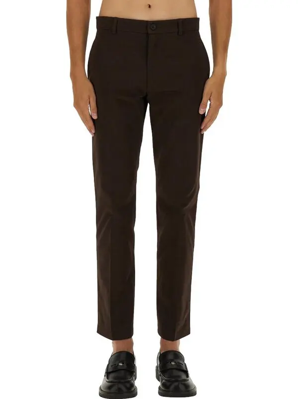 Burberry Cotton Chino Pants - Brown