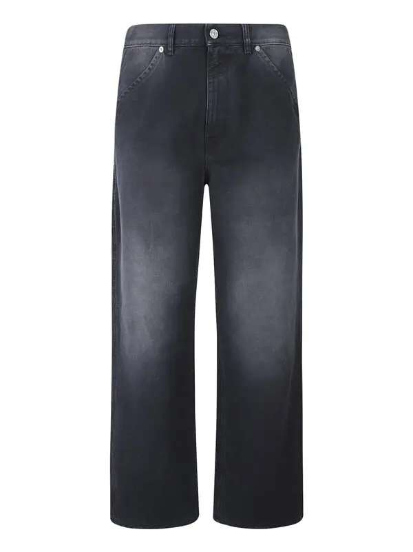 Marni Classic Wide-leg Cotton Trousers - Black
