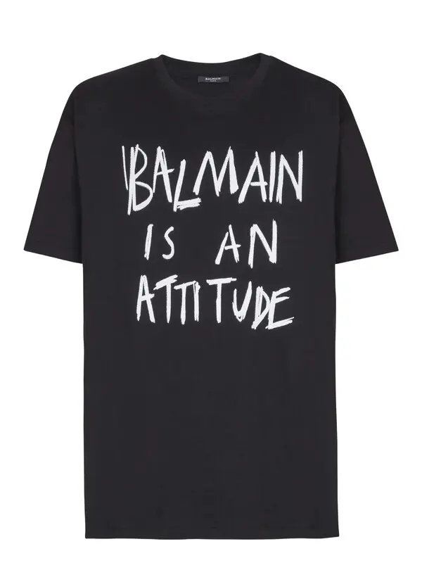 Balmain Graphic Print T-shirt - Black