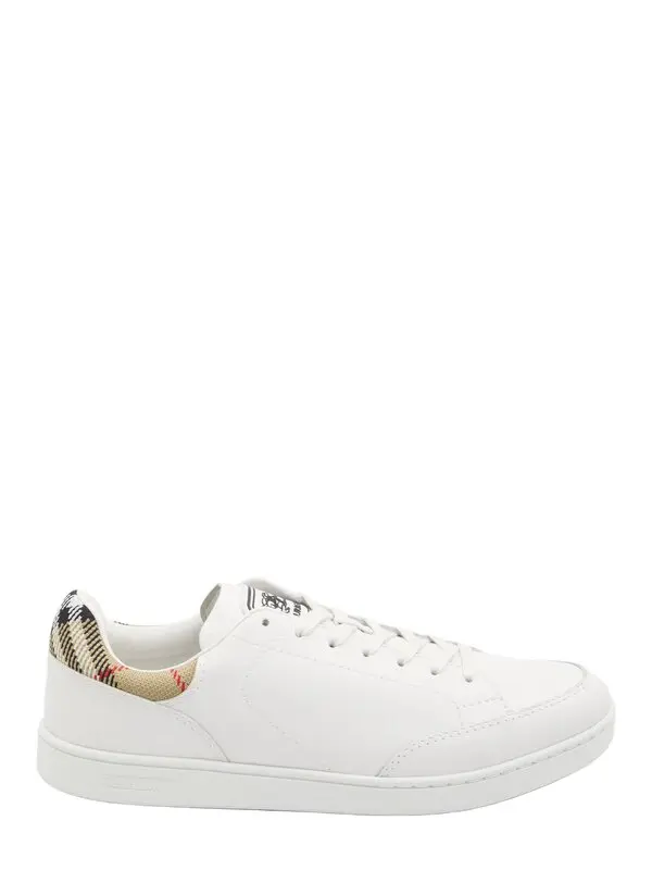 Burberry Leather Lace-up Sneakers - White
