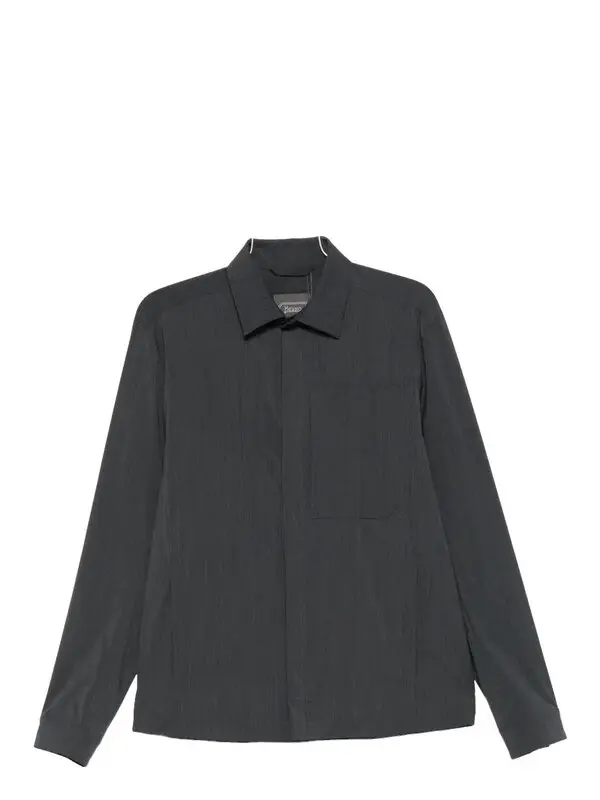 Herno Tech-merino Shacket With Chest Pocket - Ferro