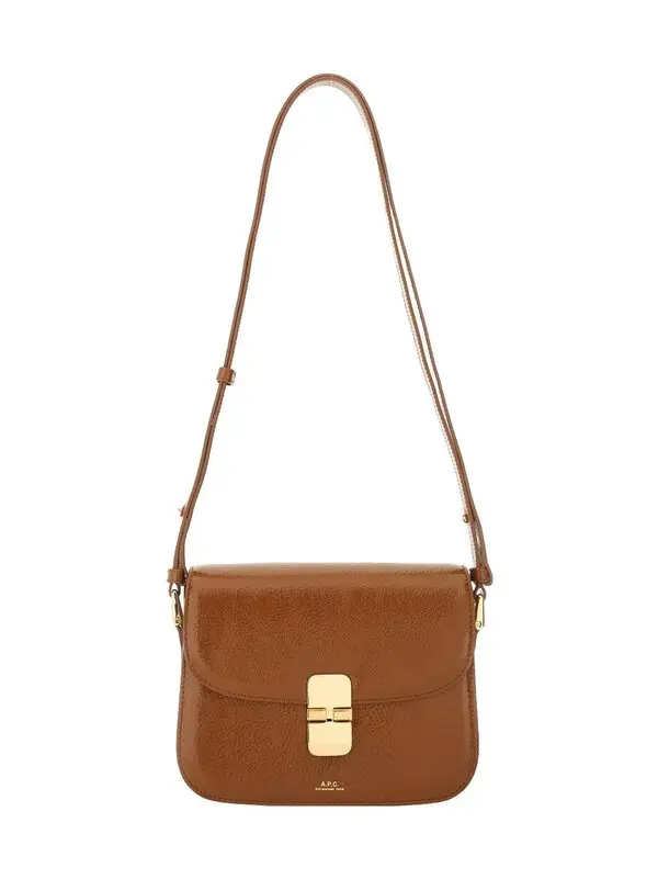 A.p.c. Grace Small Bag In Smooth Leather - Brown