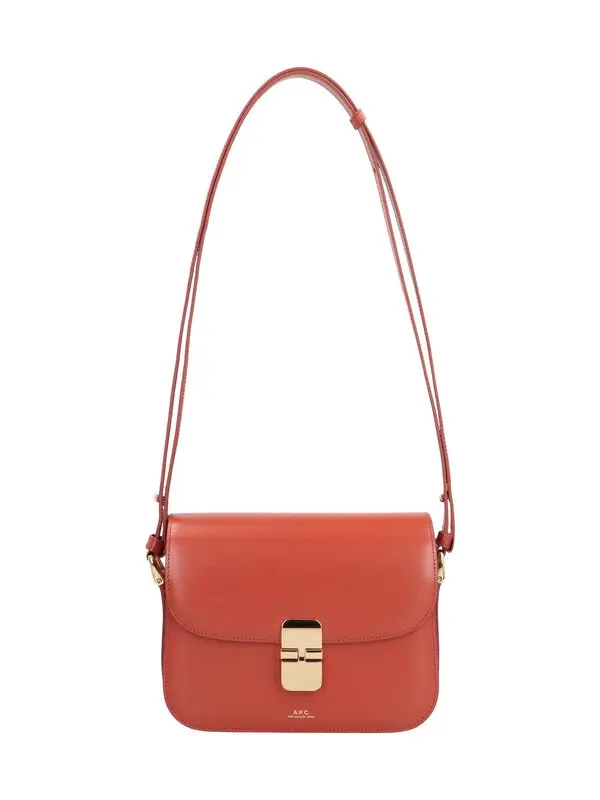 A.p.c. Grace Small Bag In Smooth Leather - Brown