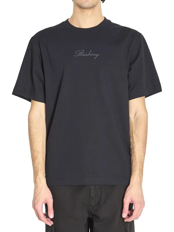 Burberry Short Sleeve Classic Fit T-shirt With Logo - Black