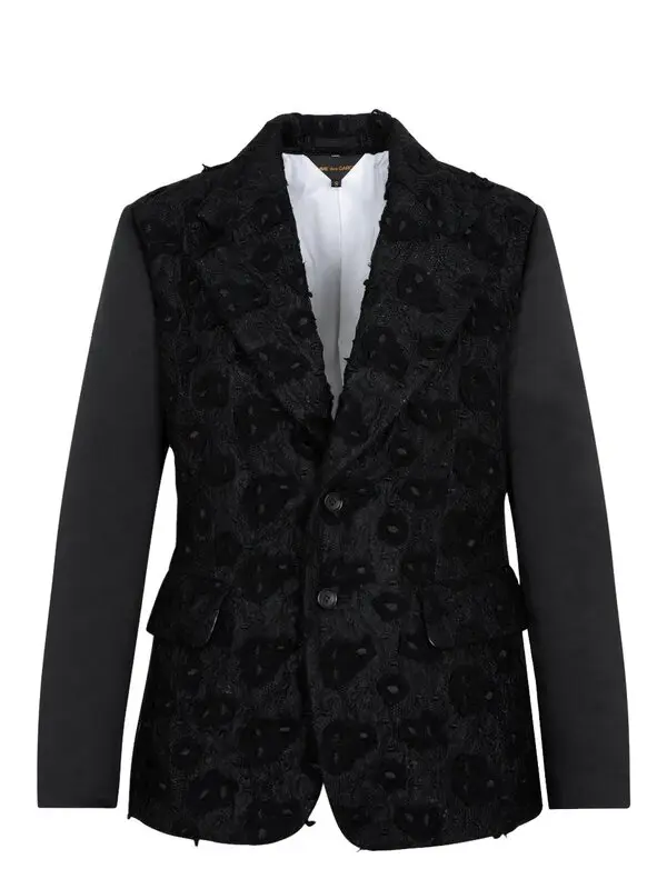 Comme Des Garçons Tailored Wool Blend Blazer - Black